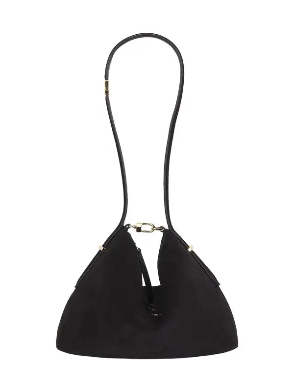 TOTEME Suede Scoop Wristlet Bag - Black