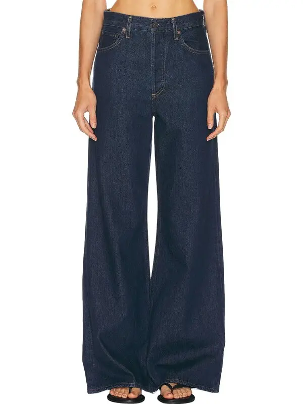 AGOLDE Dame High Rise Wide Leg Jeans - Foxley