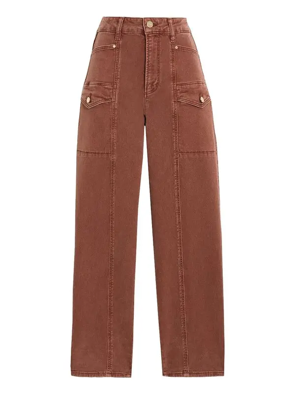 Paige Alexis High-rise Cargo Jeans - Brown