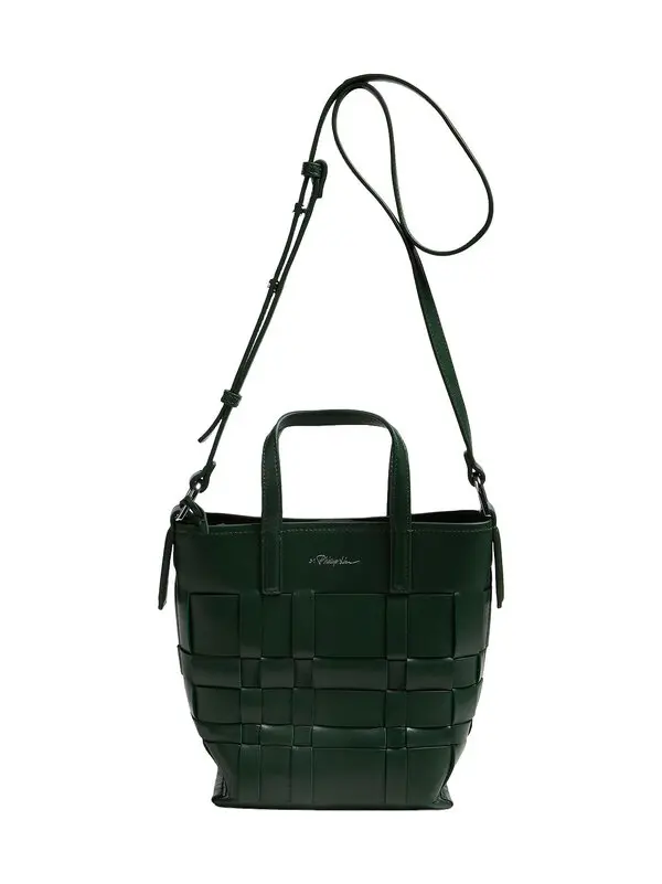 3.1 Phillip Lim Odita Woven Leather Bucket Bag - Forest Green