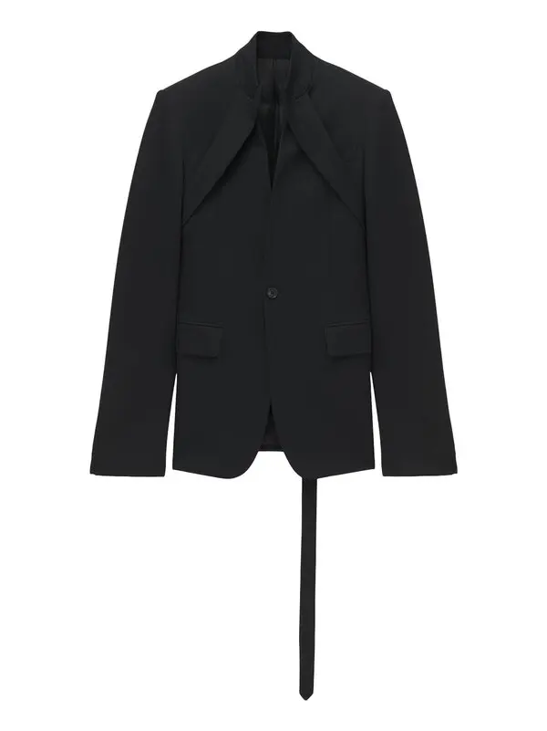 Alexander McQueen Wool Deconstructed Blazer - Black