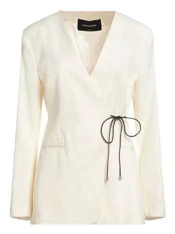 Fabiana Filippi Double-breasted Virgin Wool Blazer - White