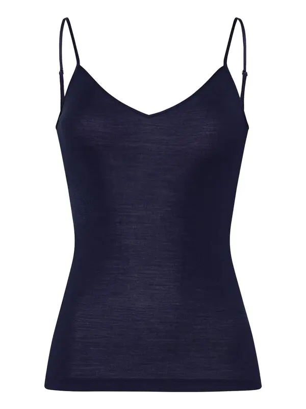 Hanro Woolen Silk Camisole - Navy