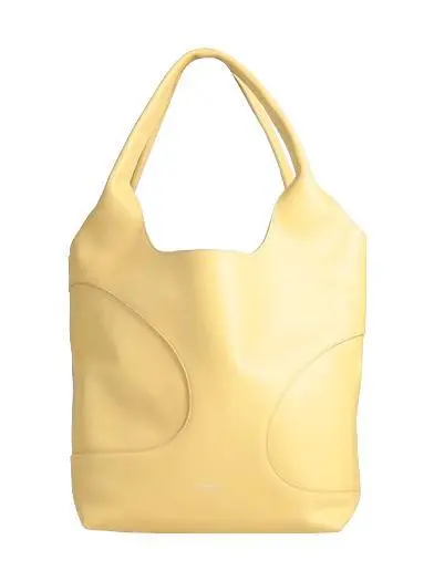 FERRAGAMO Leather Shopper Bag With Detachable Pouch - Yellow