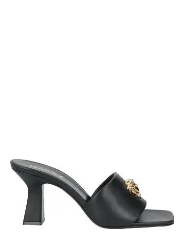 Versace Calfskin Slide Sandals - Black