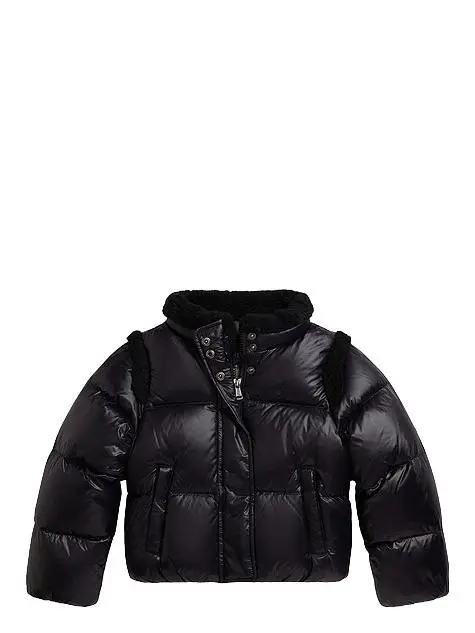 Polo Ralph Lauren Carly Cropped Jacket With Removable Hood - Black