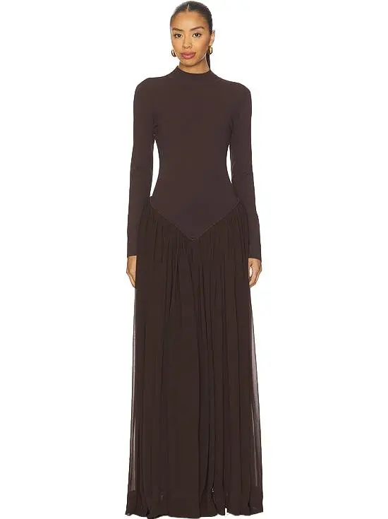 Ronny Kobo Speck Knit Dress - Brown