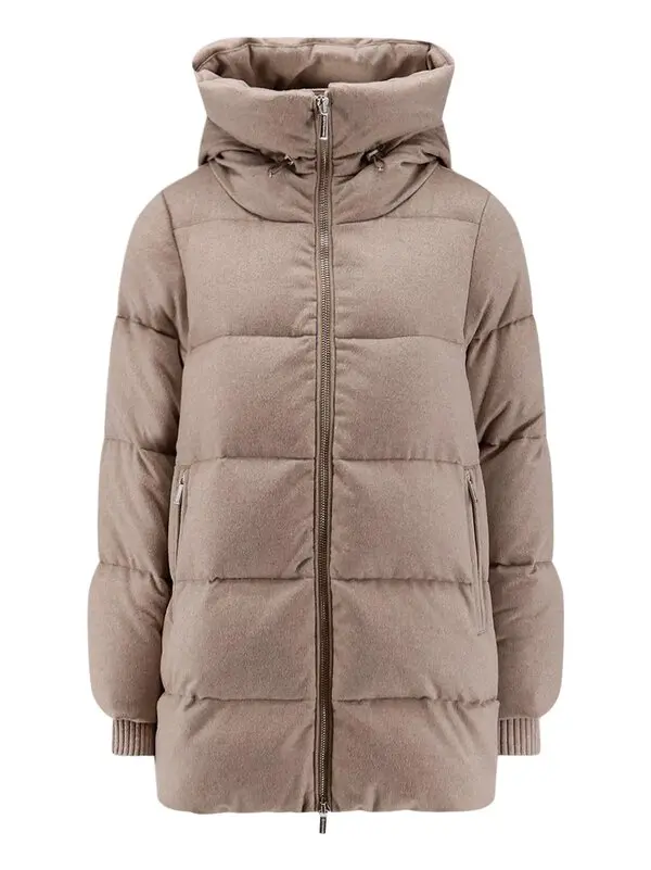 MOORER Wool And Cashmere Down Jacket - Beige