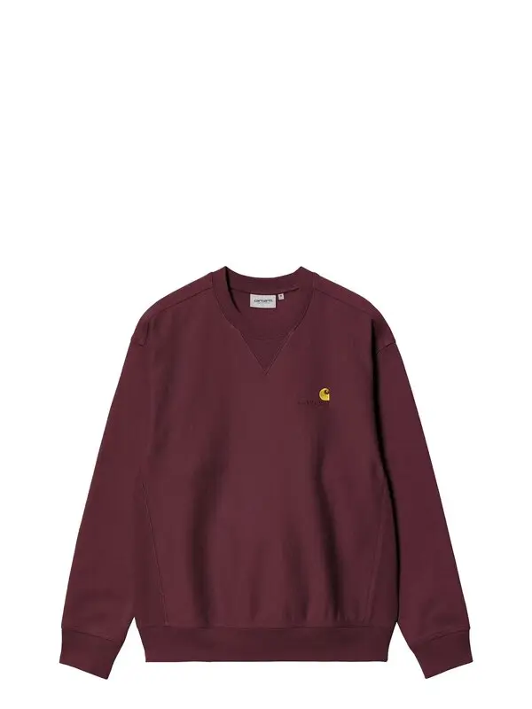 Carhartt Work In Progress American Script Cotton Sweatshirt - Purple