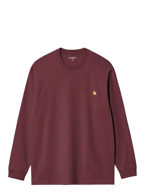 Carhartt Work In Progress L/s American Script Organic Cotton Tshirt - Purple