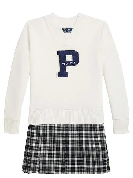 Polo Ralph Lauren Long Sleeve Fleece Graphic Dress - Nevis