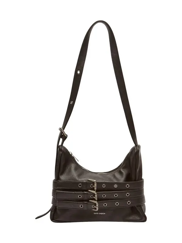 SAMO ONDOH Trio Belt Mug Medium Shoulder Bag - Chocolate