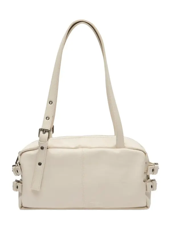 SAMO ONDOH Side Belt Faux Leather Shoulder Bag - Nappa Ivory
