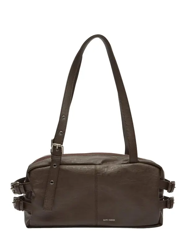 SAMO ONDOH Side Belt Shoulder Bag - Brushed Chocolate