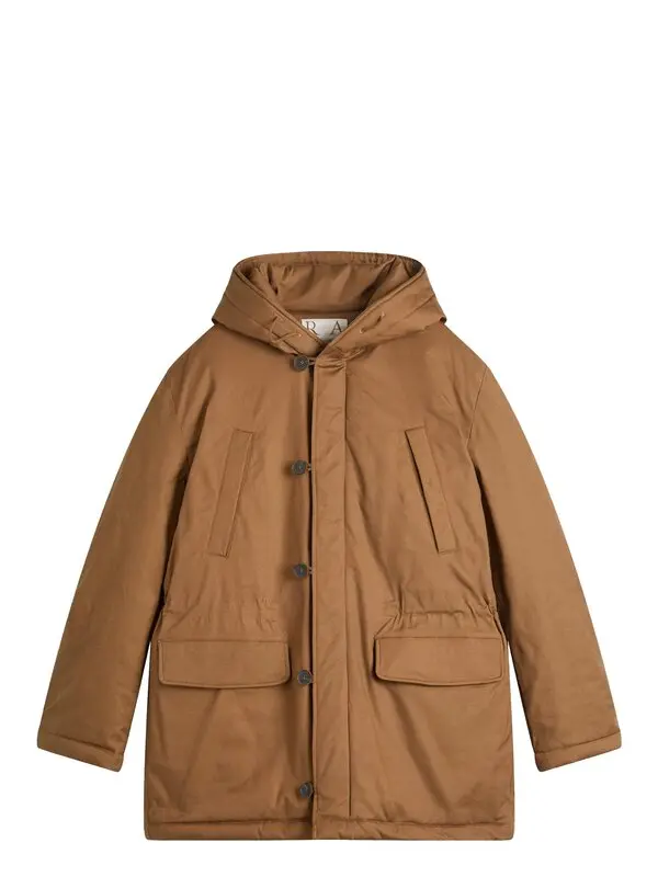 RANRA Neve Canvas Cotton Parka Jacket - Coffee Liqueur