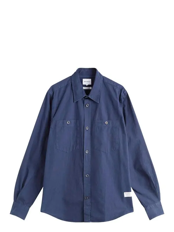 Norse Projects Algot Cotton Ripstop Relaxed Shirt - Workwear Blue