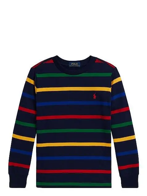 Polo Ralph Lauren Long Sleeve Colorblocked Stripe T-shirt - Refined Navy Multi
