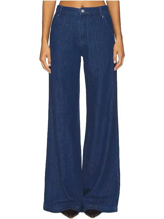 Amanda Uprichard Thalia Denim Pants - True Blue Wash