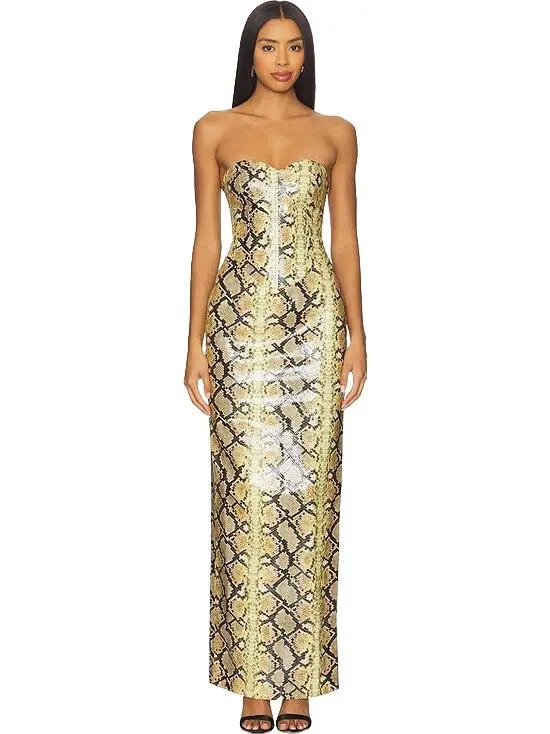 KIM SHUI Mitchell Snakeskin Dress - Multi