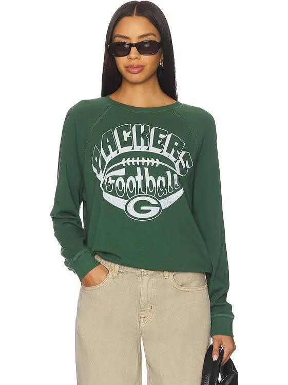 Junk Food Packers Football Sweatshirt - Hunter