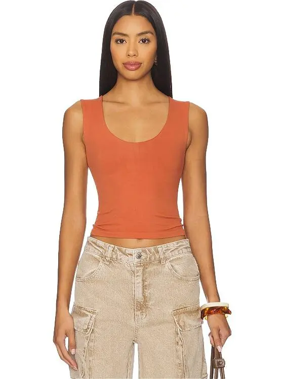 Free People Intimately Fp Clean Lines Muscle Cami - Cinnamon Stick