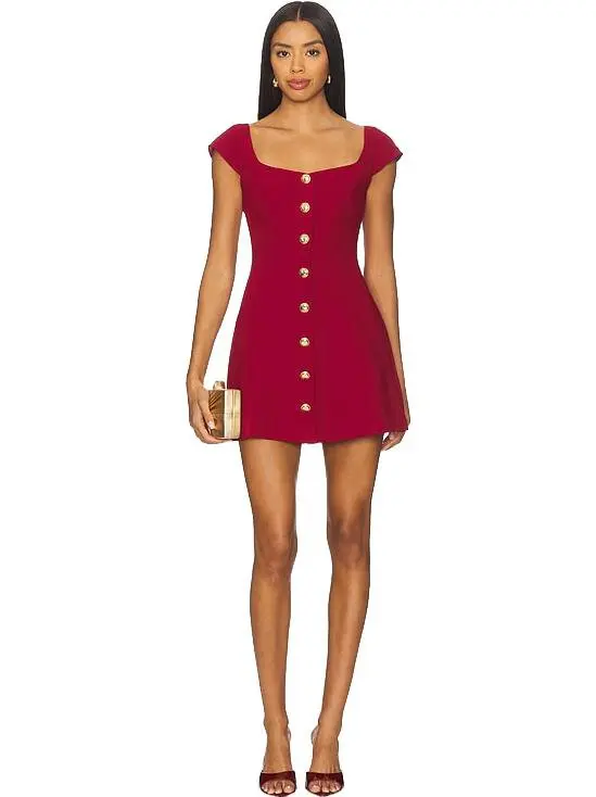 Amanda Uprichard Abella Mini Dress - Carnelian