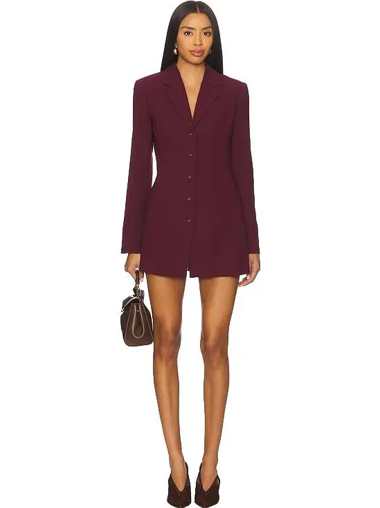 Amanda Uprichard Peralta Blazer Romper - Wine