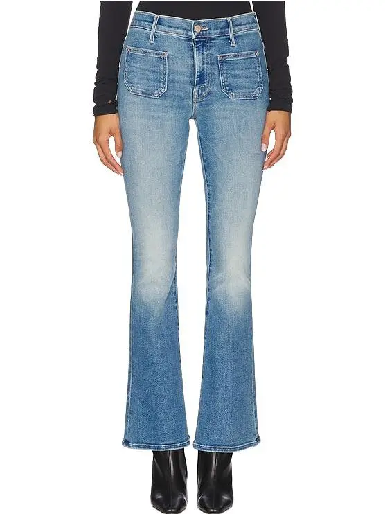 MOTHER The Patch Pocket Weekend Jeans - Poppin' Wheelies