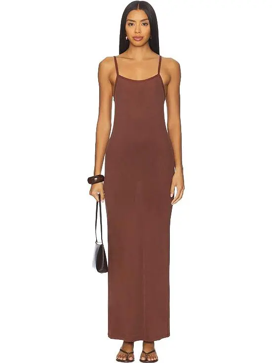 AYA MUSE Slip Tank Maxi Dress - Burgundy