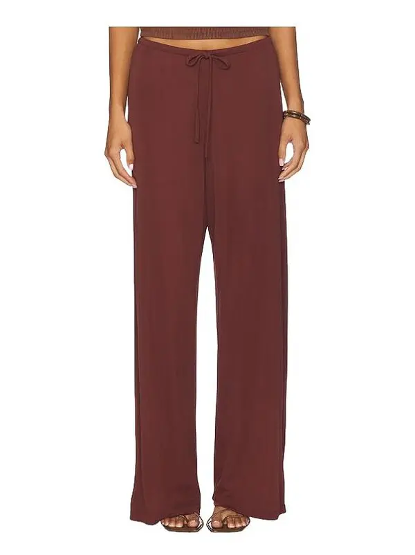 AYA MUSE Drawstring Vela Pants - Burgundy