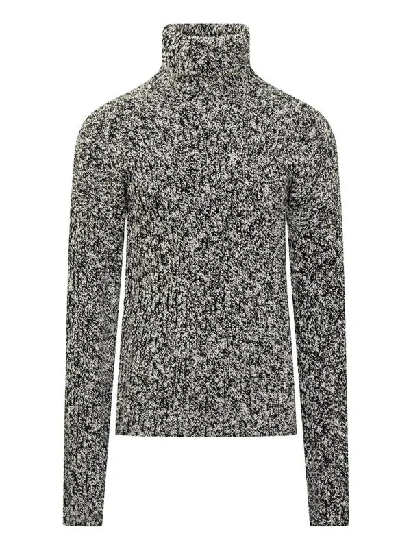 Dolce & Gabbana Mélange Turtleneck Sweater - White