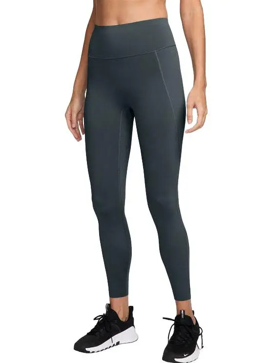 Nike Universa -support High-waisted 7/8 Leggings - Seaweed/black Speckle