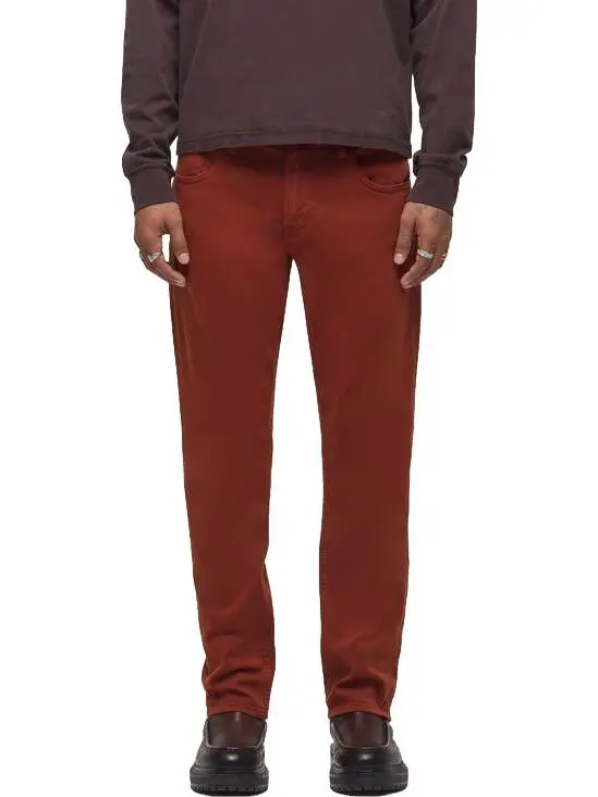 Hudson Jeans Blake Slim Straight Stretch Twill Pants - Brick