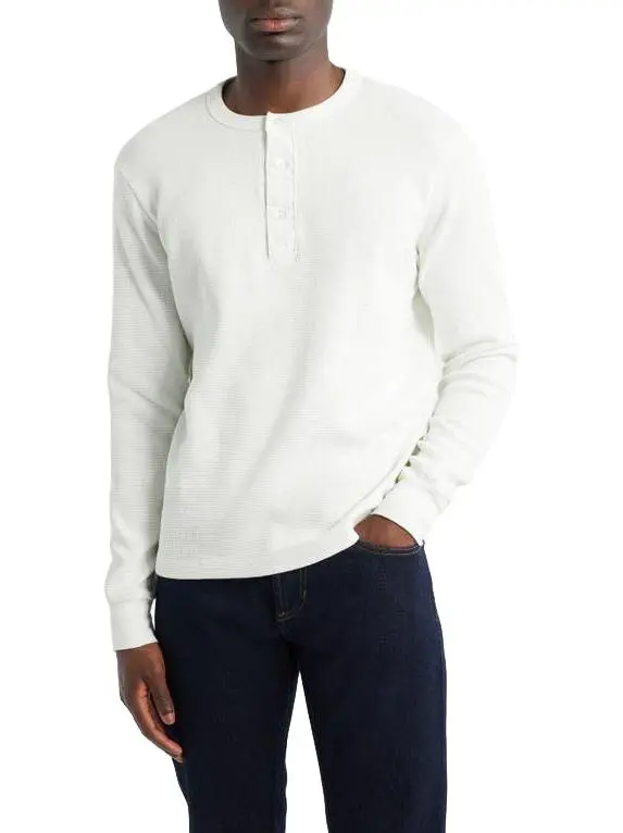 925 ORIGINALS Stock Waffle Knit Henley - Washed White
