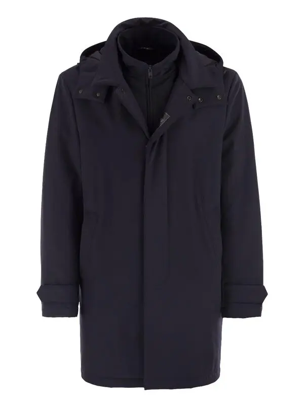 FAY Morning Coat Travel Jacket - Navy