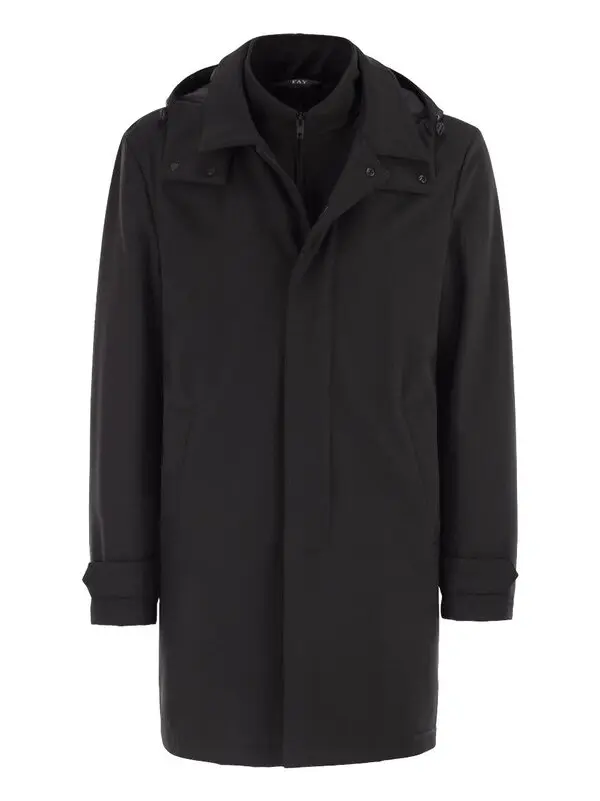 FAY Morning Coat Travel Jacket - Black