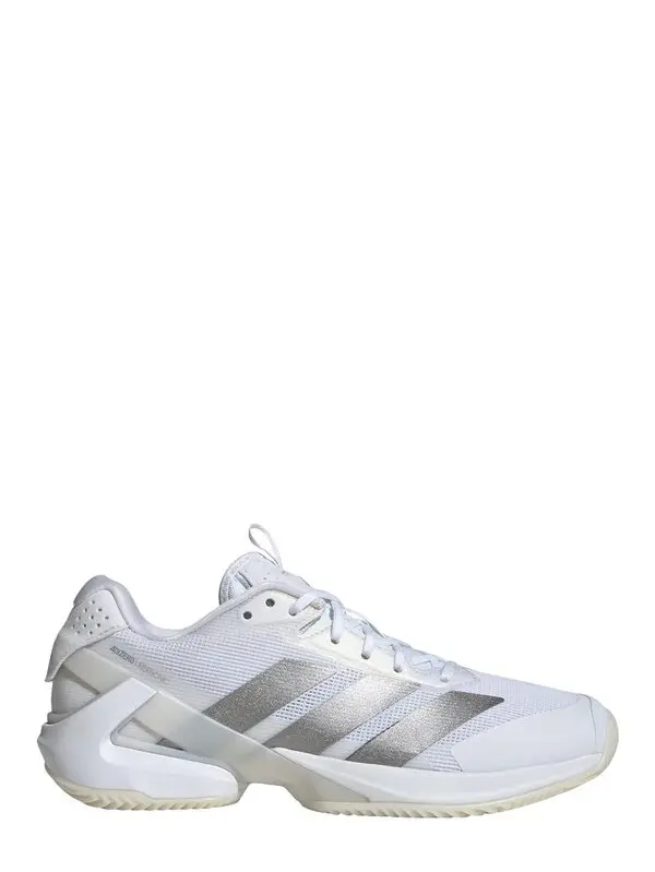 Adidas Adizero Ubersonic 5 Clay Sneakers - Cloud White/silver Metallic