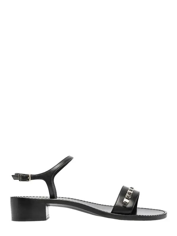 FERRAGAMO Tiny Vara Bow Applique Trim Sandals - Black