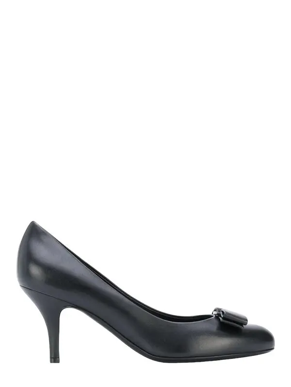 FERRAGAMO Carla Bow Detail Pumps - Black