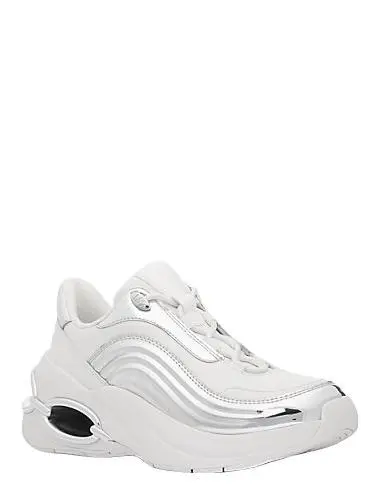 Michael Kors Toni Mixed-media Trainer - Silver