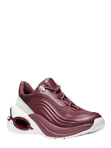 Michael Kors Toni Mixed-media Trainer - Red