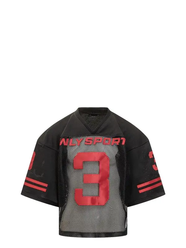 WILLY CHAVARRIA Mesh Sports Jersey With Number - Black