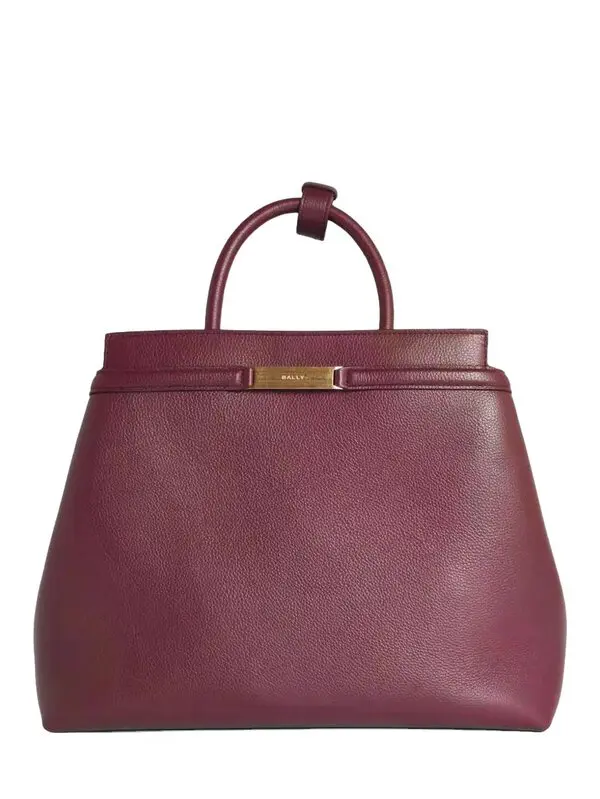 Bally Leather Tote Bag - Red