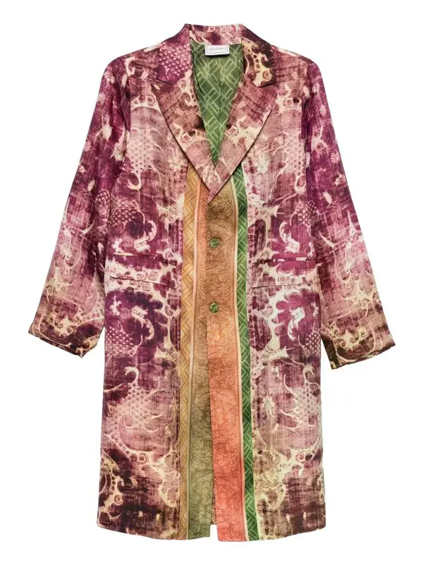 PIERRE-LOUIS MASCIA Patterned Coat - Red