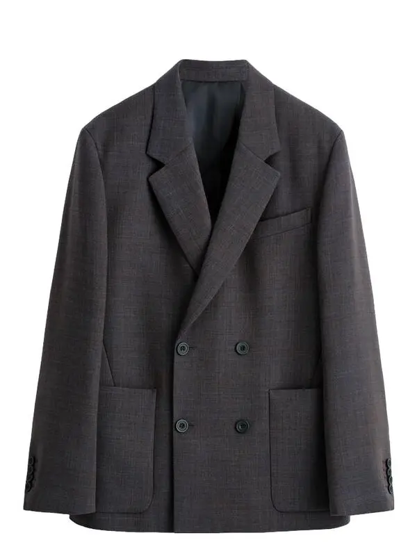 Cos Unstructured Wool-blend Blazer - Brown