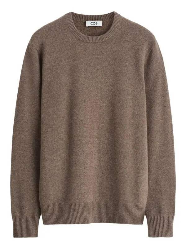 Cos Seamless Cashmere Crew-neck Sweater - Brown