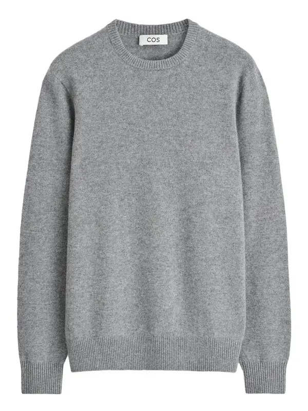Cos Seamless Cashmere Crew-neck Sweater - Gray