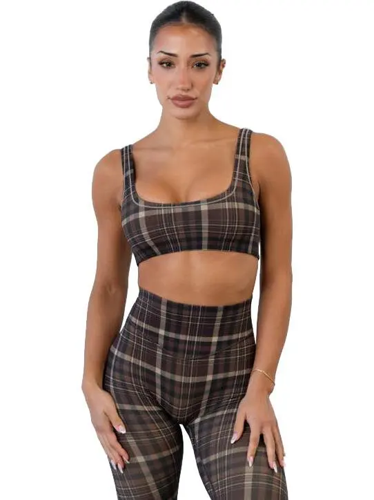 VITALITY Cloud Ii U Bra - Espresso Plaid