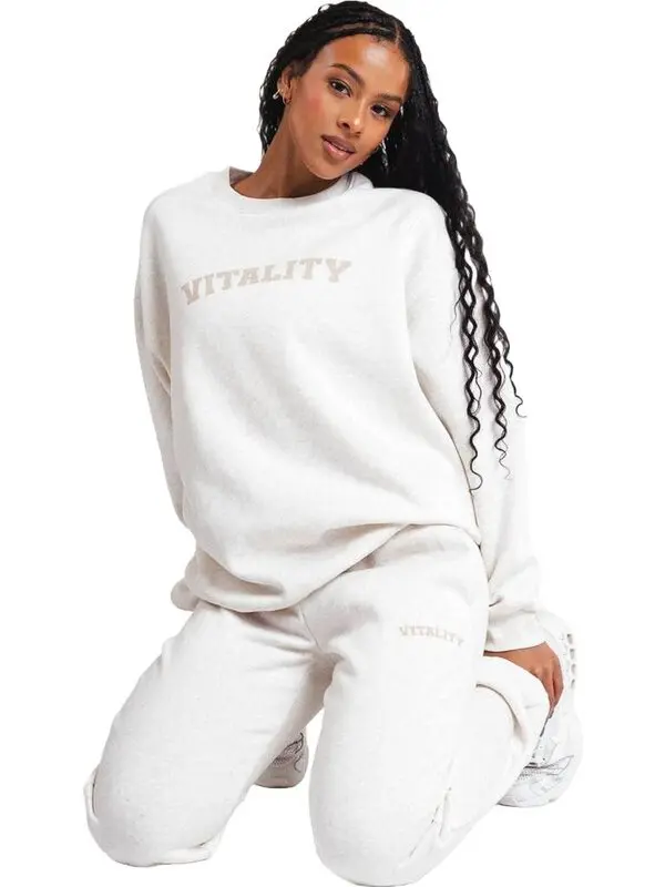 VITALITY Cozy Uni Crew - Oat Marl (varsity)