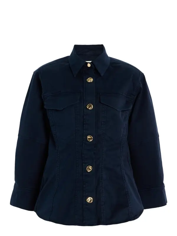 RÙADH The Etta Cotton Shirt - Navy